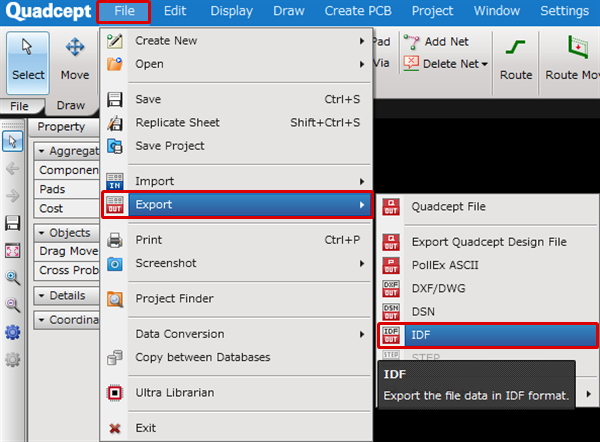 PCB Layout CAD - Exporting IDFs